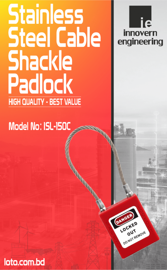 Stainless Steel Cable Shackle Padlock supplier in BD. - Lockout Tagout
